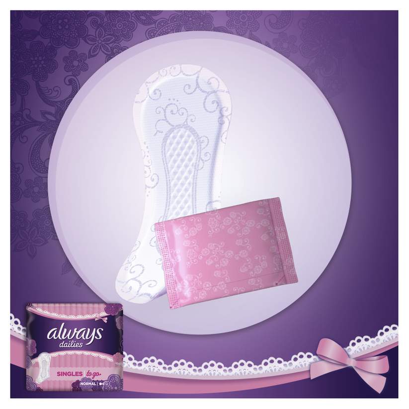 Absorbante zilnice ALWAYS normal impachetate individual 20 buc - eMAG.ro