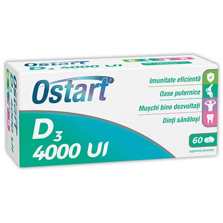 Ostart D3 4000UI, 60 comprimate, Fiterman - eMAG.ro