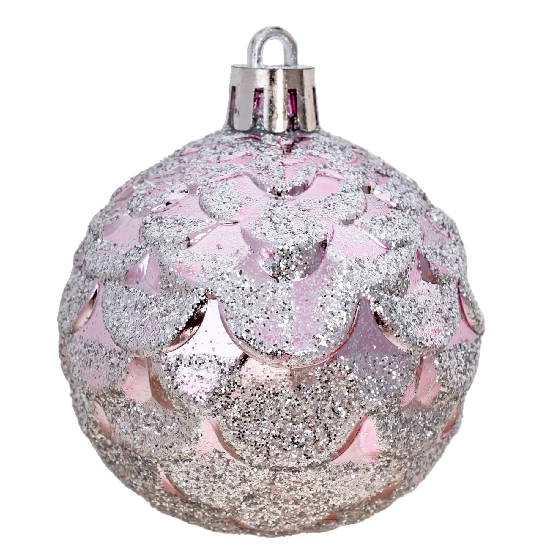 Set de Globuri pentru Brad, Roz si Argintiu, Plastic, 72 piese - eMAG.ro