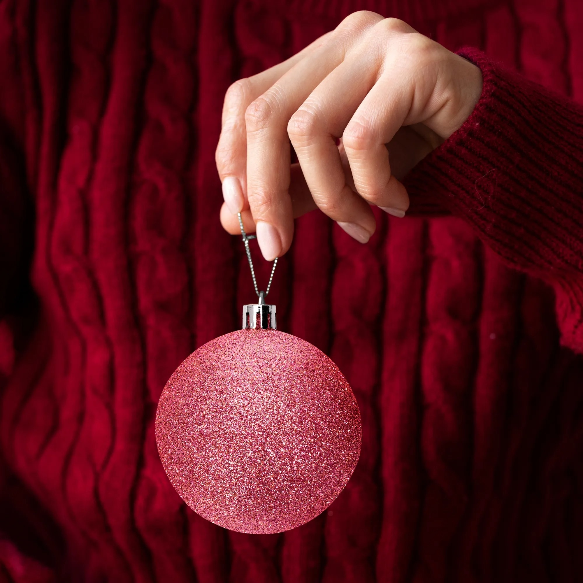 Set de Globuri pentru Brad, Roz, Plastic, 36 piese - eMAG.ro