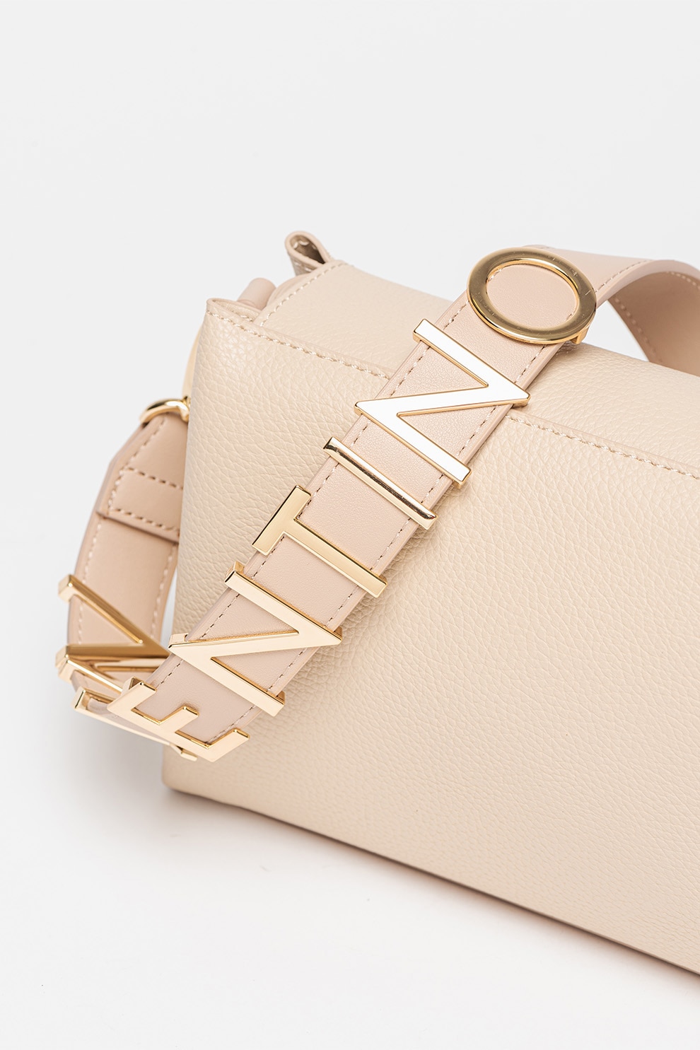 Valentino Bags, Geanta crossbody din piele ecologica cu aplicatie logo ...