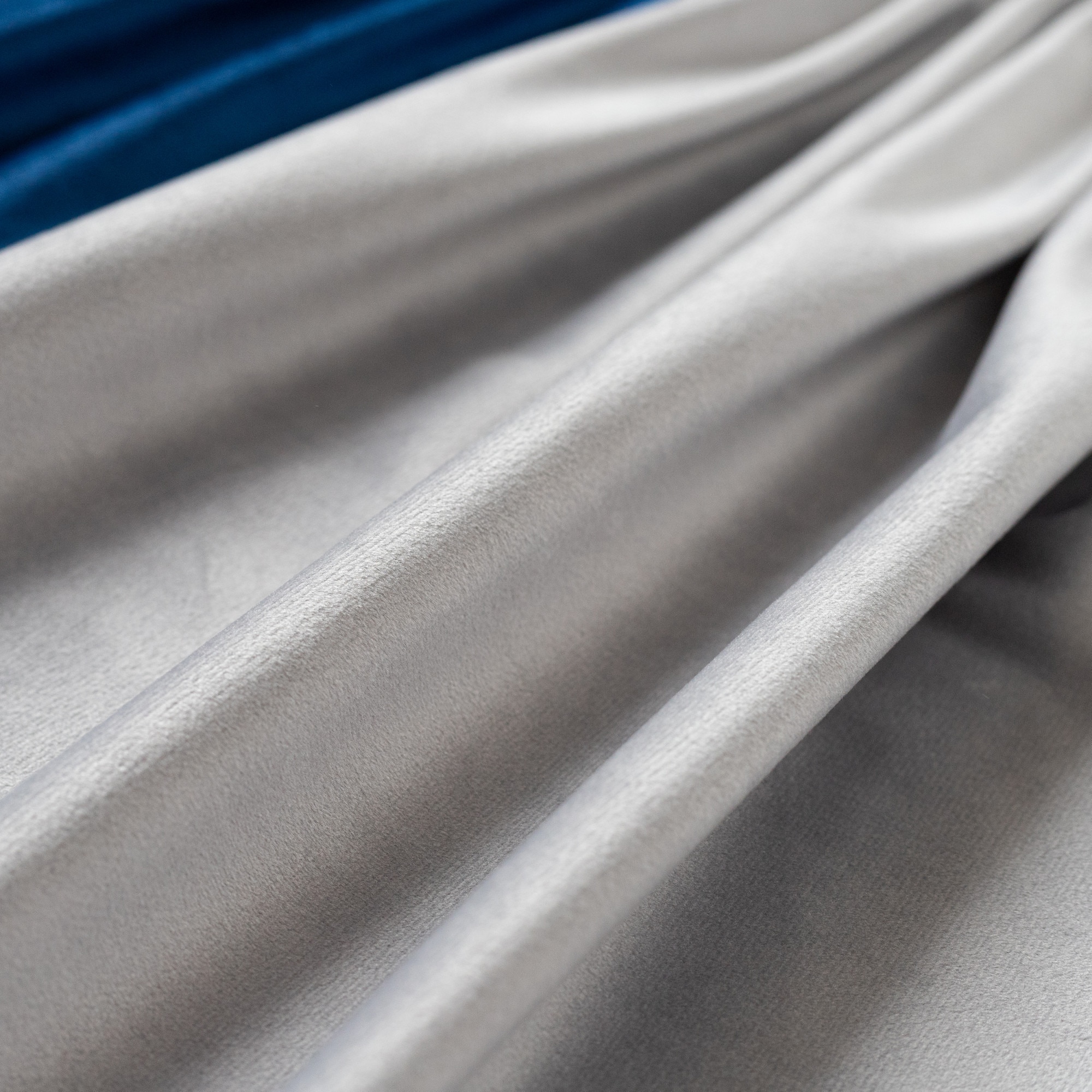 Set Draperii Catifea, Gri - Albastru, 200x260 cm - eMAG.ro
