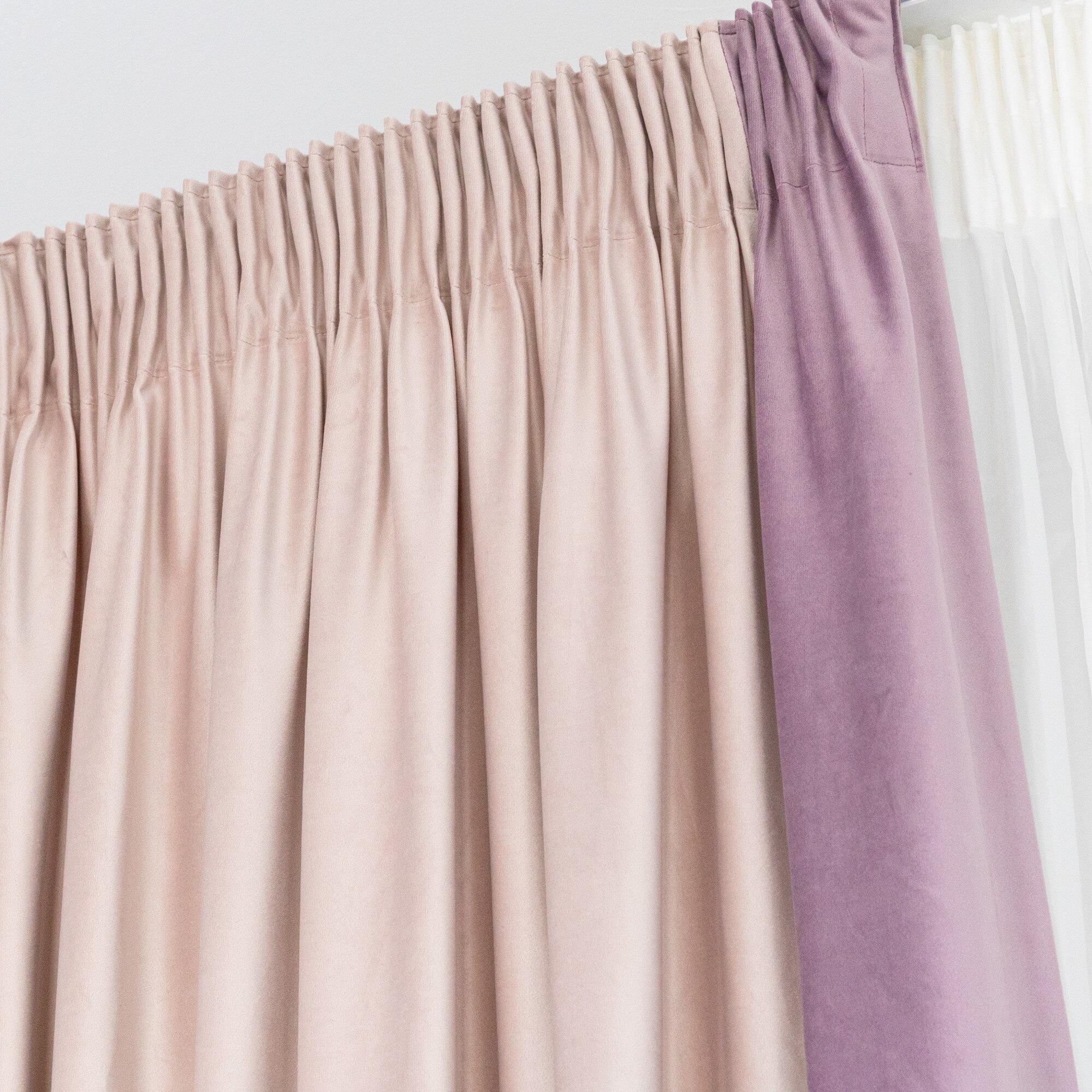 Set Draperii Catifea, Crem-Roz, 300x260 cm - eMAG.ro