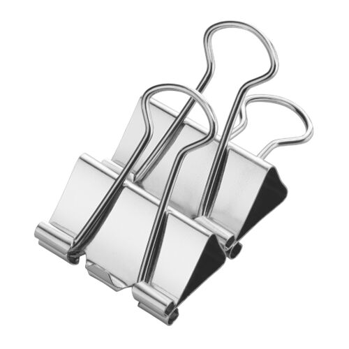 Set 50 Clipsuri pentru documente 25 mm, Kwmobile, Argintiu, Metal ...