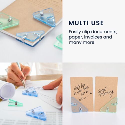 Set 20 Clipsuri pentru documente, Kwmobile, Multicolor, Plastic, 58942. ...