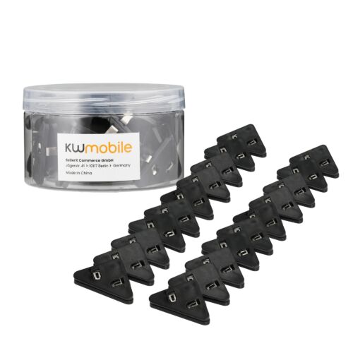 Set 20 Clipsuri pentru documente, Kwmobile, Negru, Plastic, 58942.01 ...