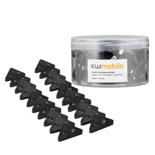 Set 20 Clipsuri pentru documente, Kwmobile, Negru, Plastic, 58942.01 ...