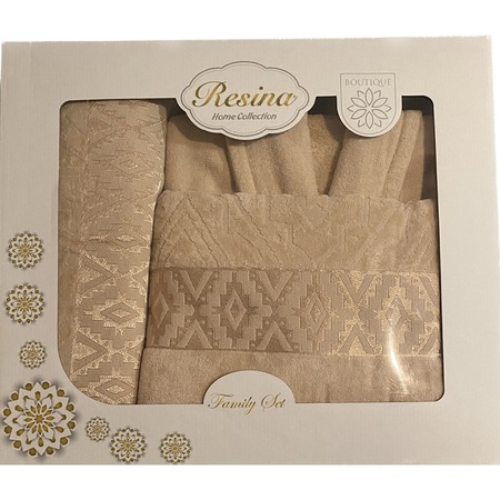 Set halat 2 prosoape catifea RESINA Home Collection - eMAG.ro