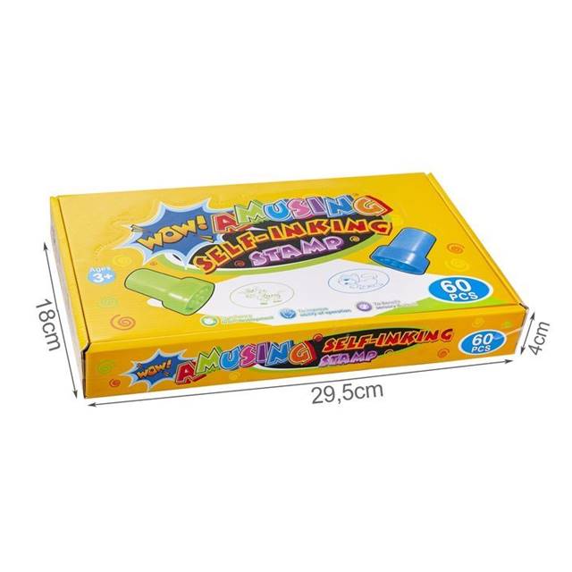 Set 60 stampile pentru copii CLASStitude, cu animale si fete amuzante ...