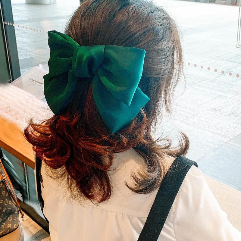 Clama de par, accesorizata cu funda supradimensionata, verde, EFAYN ...