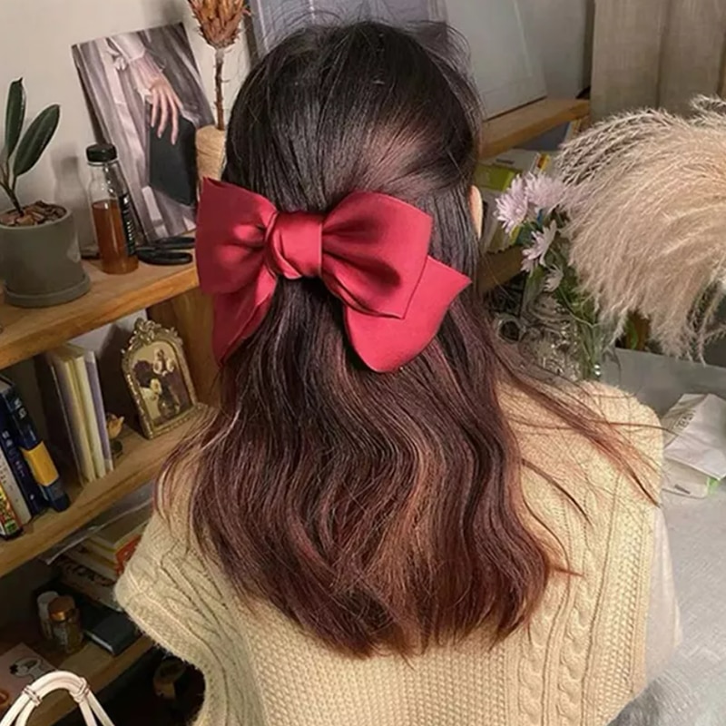 Clama de par, accesorizata cu funda supradimensionata, rosie, EFAYN ...