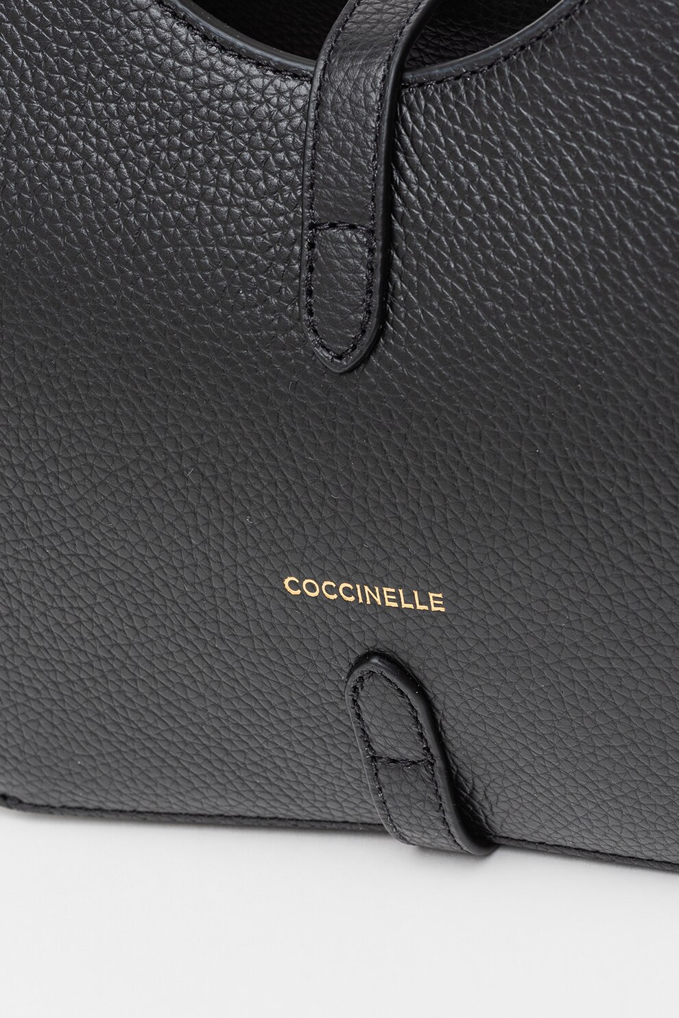 COCCINELLE, Geanta din piele cu bareta de umar Cosima, Negru - eMAG.ro