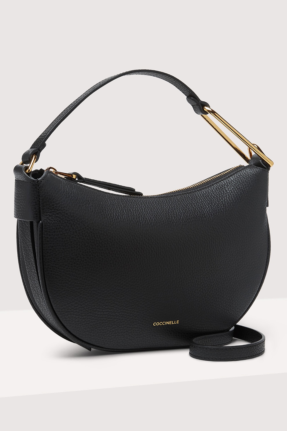 COCCINELLE, Geanta crossbody de piele cu aspect granulat Priscilla ...