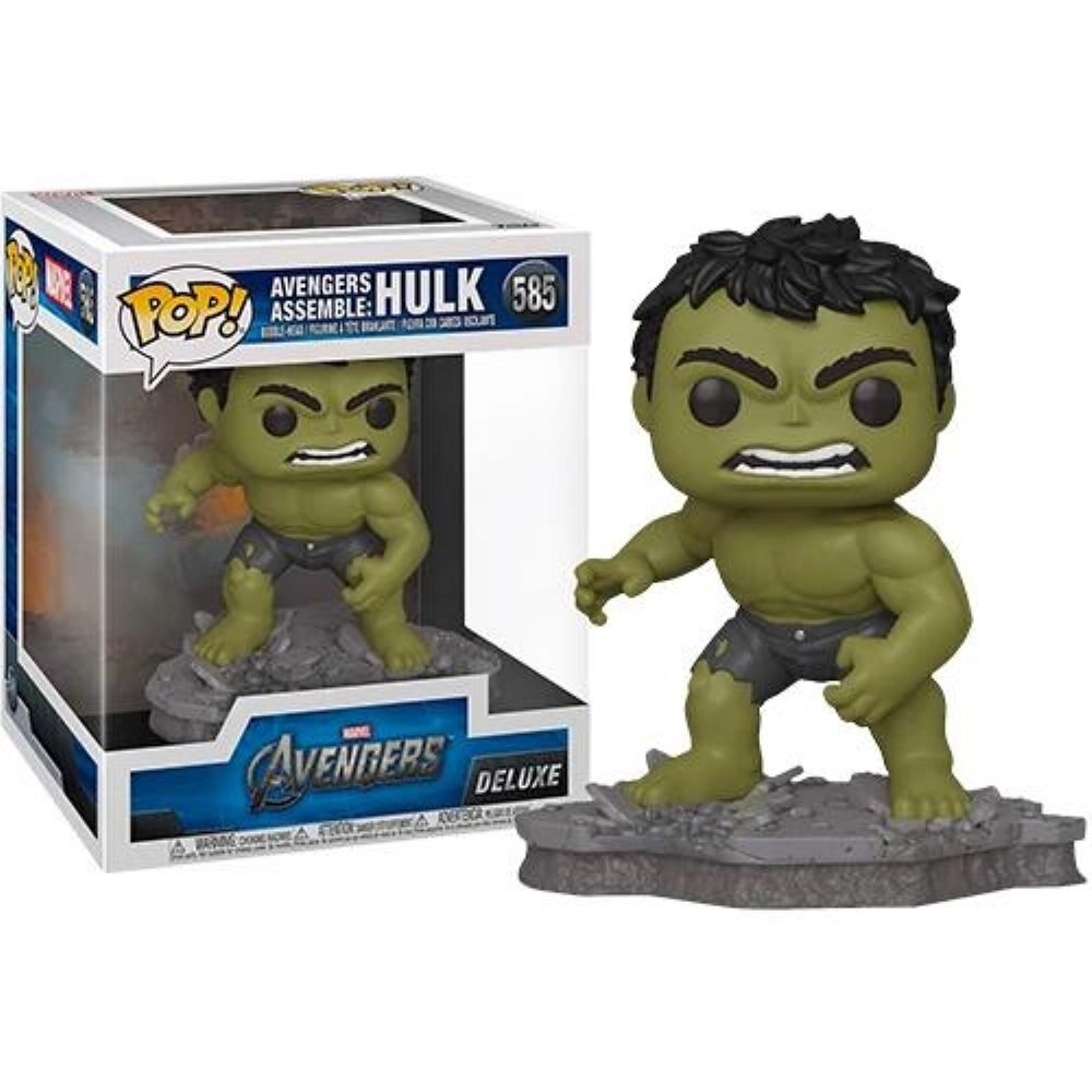 Figurina Deluxe: Avengers Assemble - Hulk, Funko POP, 15 cm, Multicolor ...