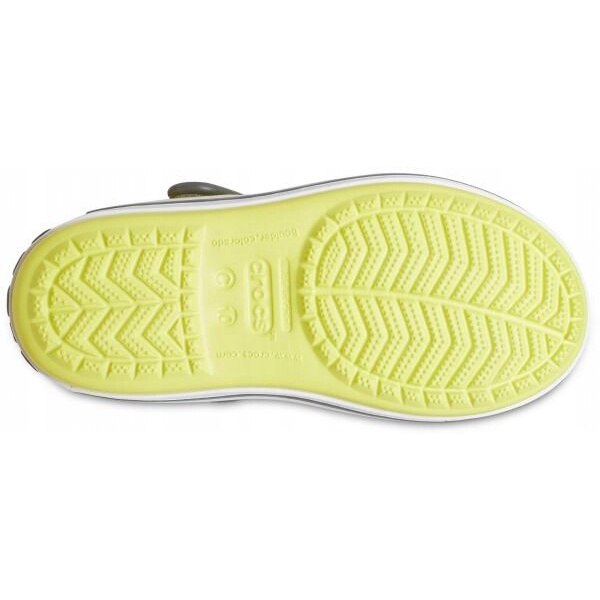 Sandale Copii, CROCS, Model Crocband, Inchidere Velcro, Galben/Gri ...