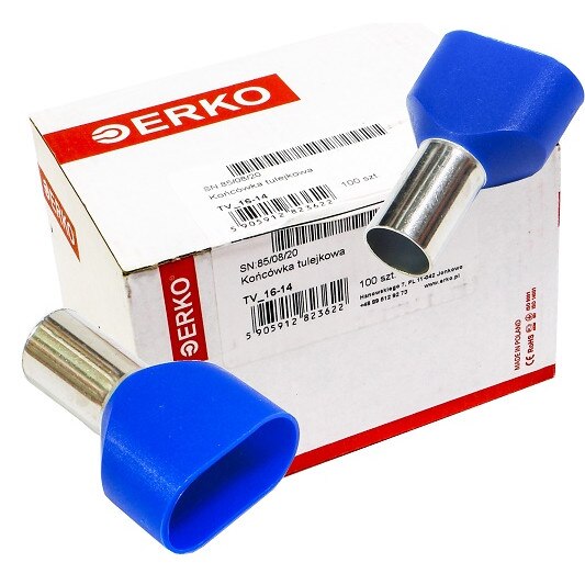 Pini terminali cu izolatie dubla TV 2x16/14 100 buc ERKO - eMAG.ro