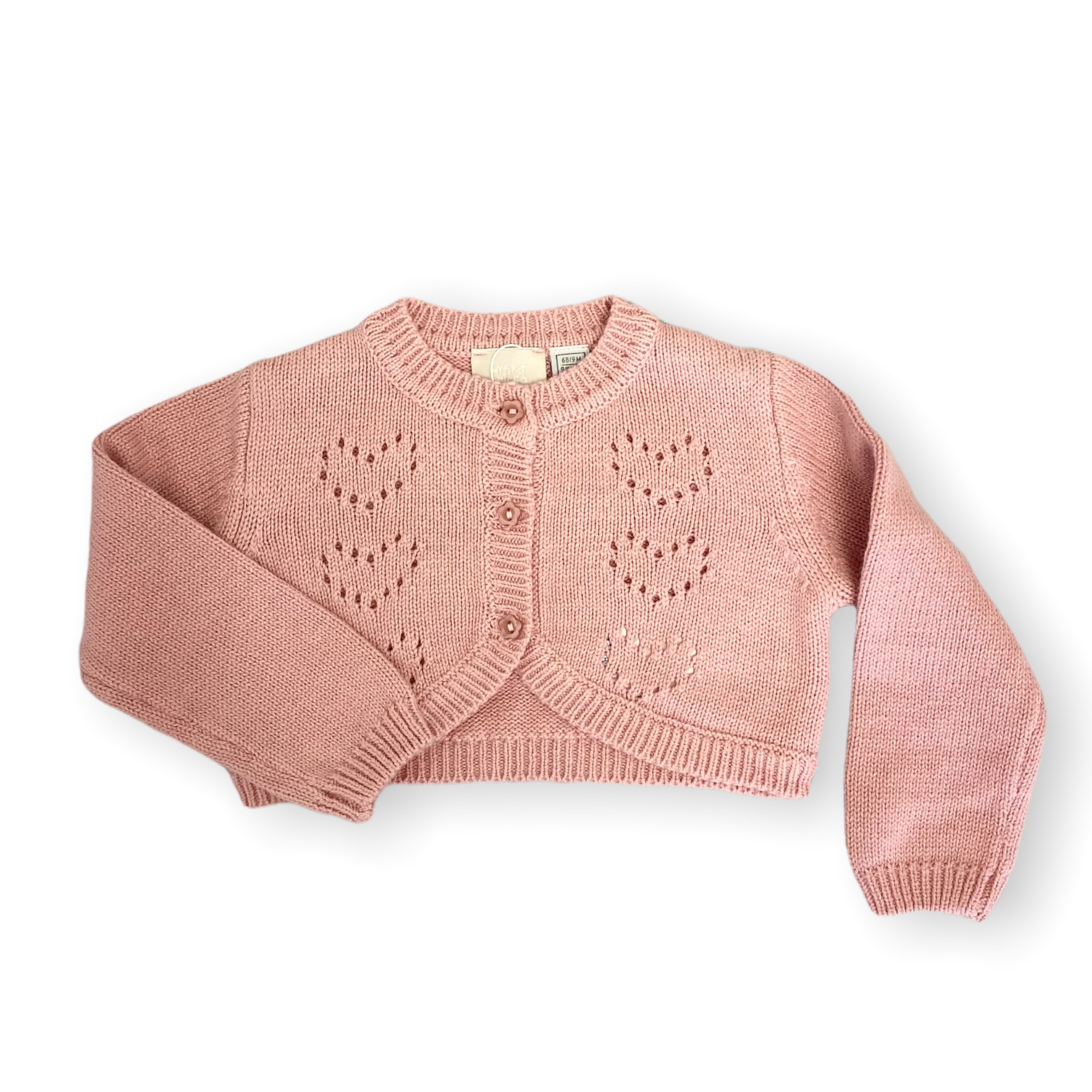 Cardigan roz pentru fetite cu continut de lana - eMAG.ro