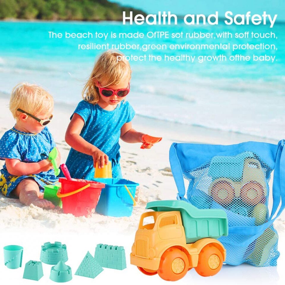 Set de jucarii pentru plaja Shanna, 21 piese, plastic, multicolor - eMAG.ro