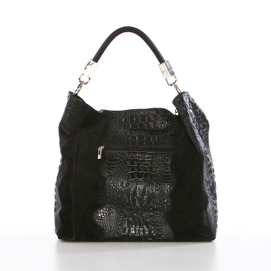 Дамска чанта Lucca Baldi, Черна, Италианска естествена кожа - eMAG.bg