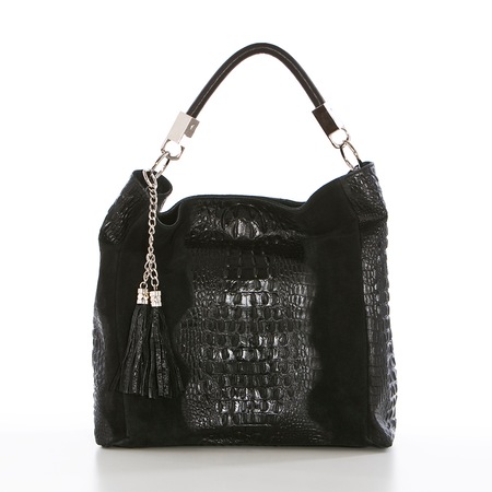 Дамска чанта Lucca Baldi, Черна, Италианска естествена кожа - eMAG.bg