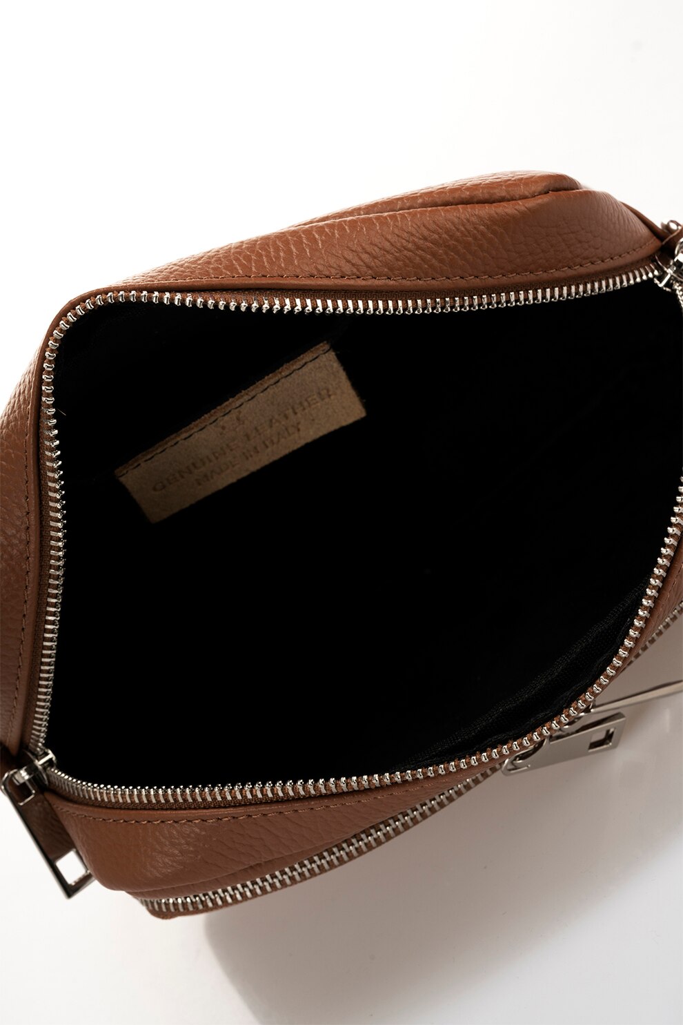 Massimo Castelli, Кожена чанта с отделяща се презрамка, Канелено кафяво - eMAG.bg