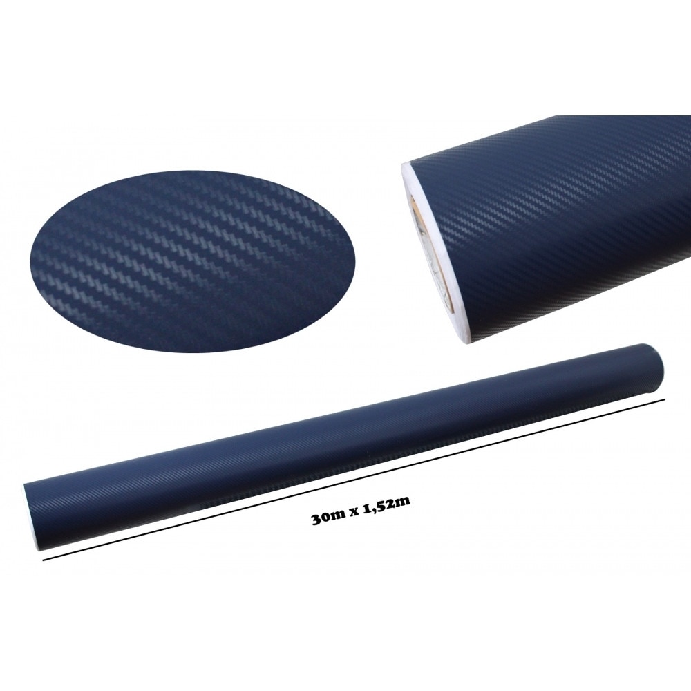 Folie, colant auto carbon 3D texturata ALBASTRU - eMAG.ro
