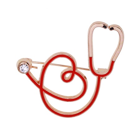 Martisor Brosa Stetoscop Rosu Inima - eMAG.ro