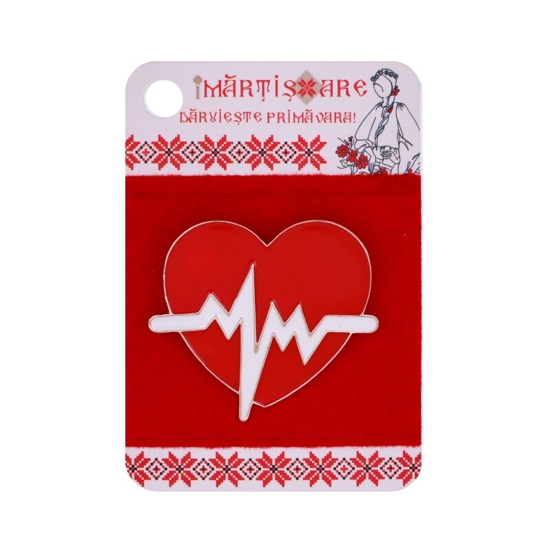 Martisor Brosa Inima Ritm Cardiac - eMAG.ro