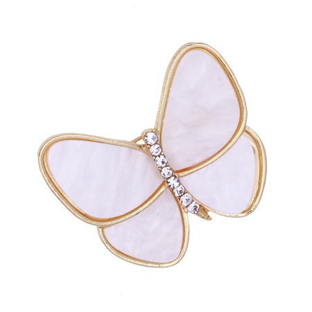 Martisor Brosa Fluture Alb cu Pietre - eMAG.ro