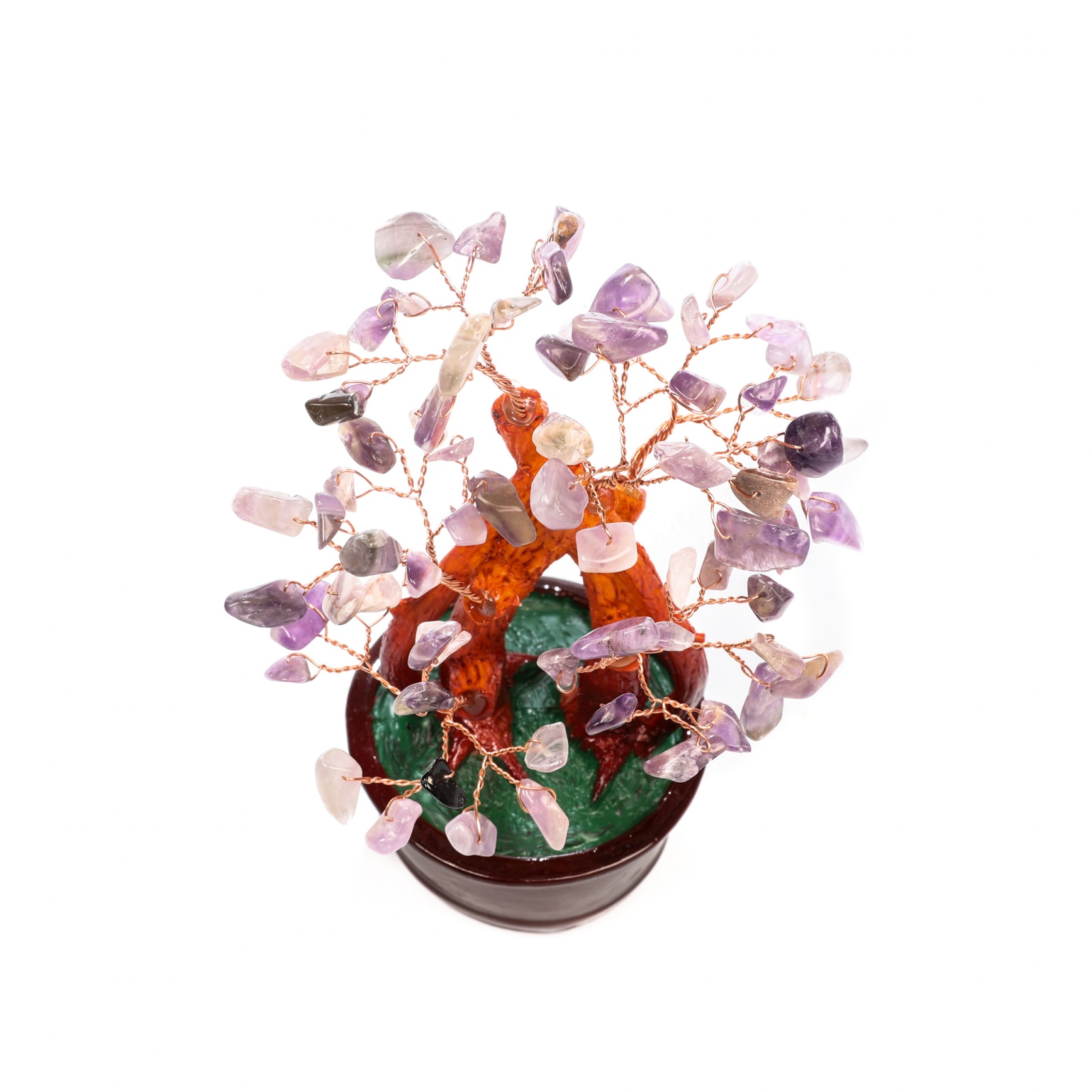 Copac Bonsai Feng Shui mare cu pietre semipretioase - Ametist, 8 cm x ...