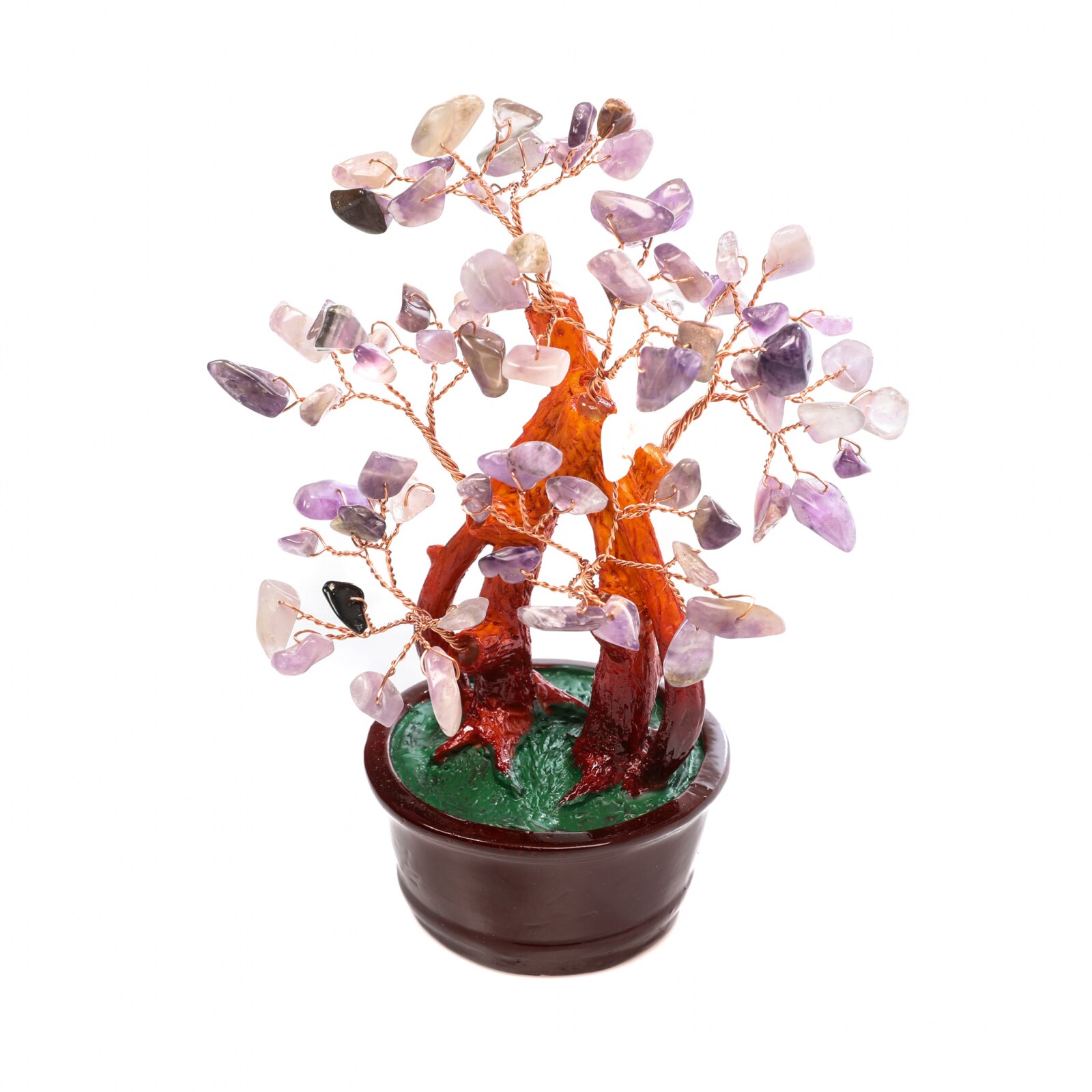 Copac Bonsai Feng Shui mare cu pietre semipretioase - Ametist, 8 cm x ...