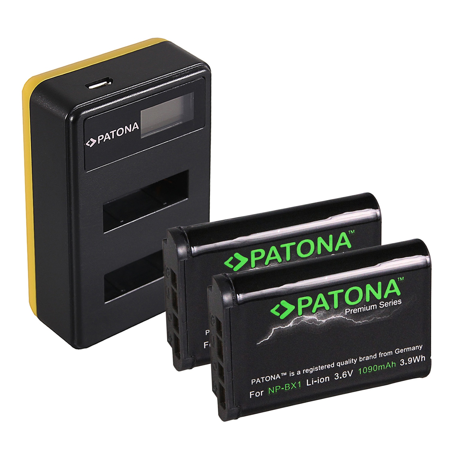 Pachet Incarcator Dual LCD USB si 2x Acumulator Patona Premium pentru Sony NP-BX1 - eMAG.ro