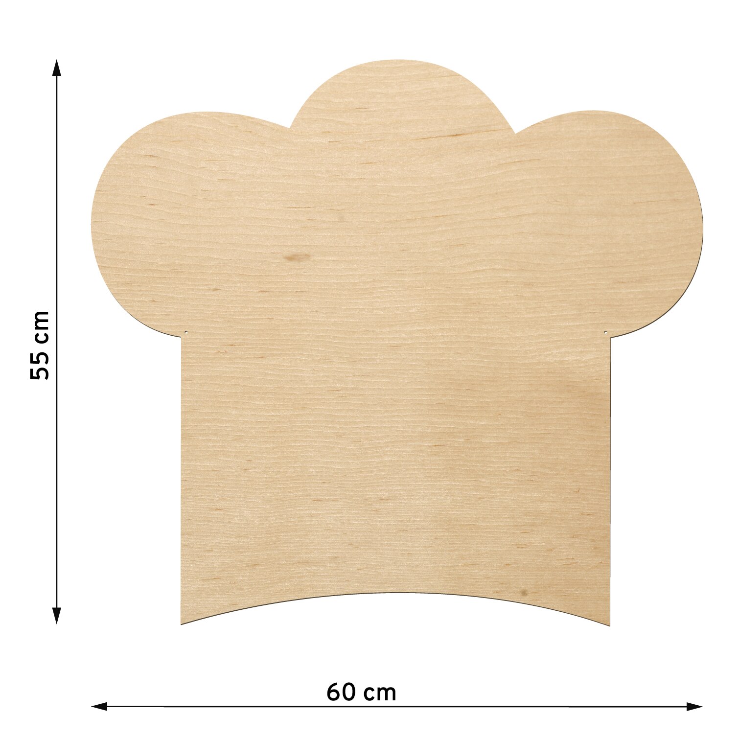 Tabla scris cu creta 'Boneta bucatar', cu fundal de lemn, 60x55 cm ...