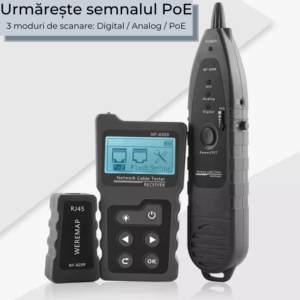 Aparat Multifunctional Cablu Tester, Doua Moduri de Scanare, Detecteaza ...