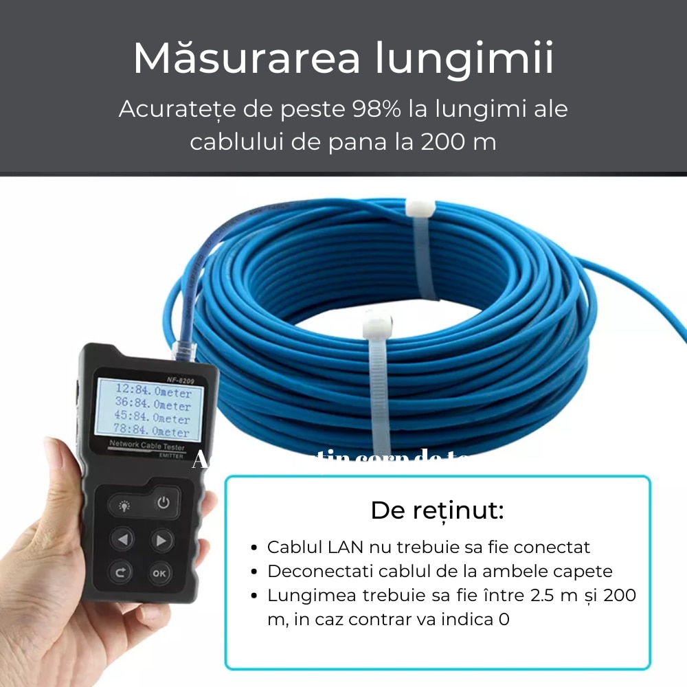 Aparat Multifunctional Cablu Tester, Doua Moduri de Scanare, Detecteaza ...