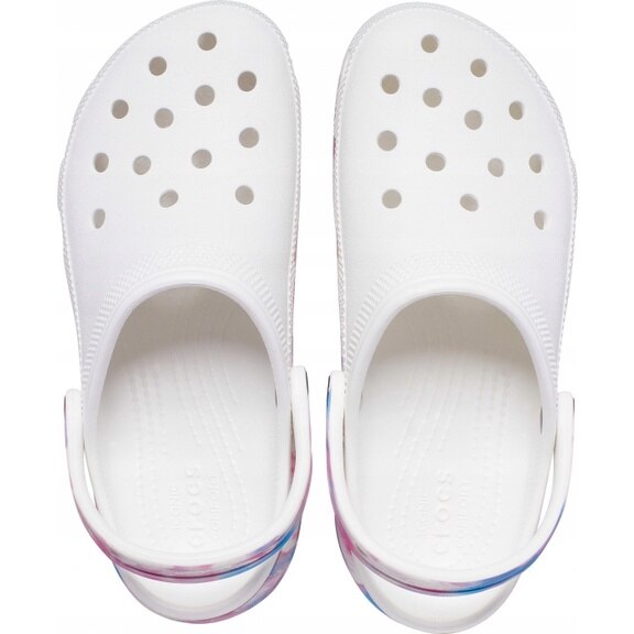 Saboti cu platforma dama Crocs, Alb/Multicolor - eMAG.ro