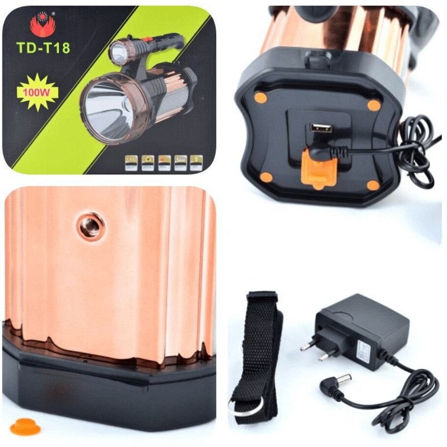 Lanterna Profesionala cu LED, Raza de actiune 500 M, Panou lateral 16 ...