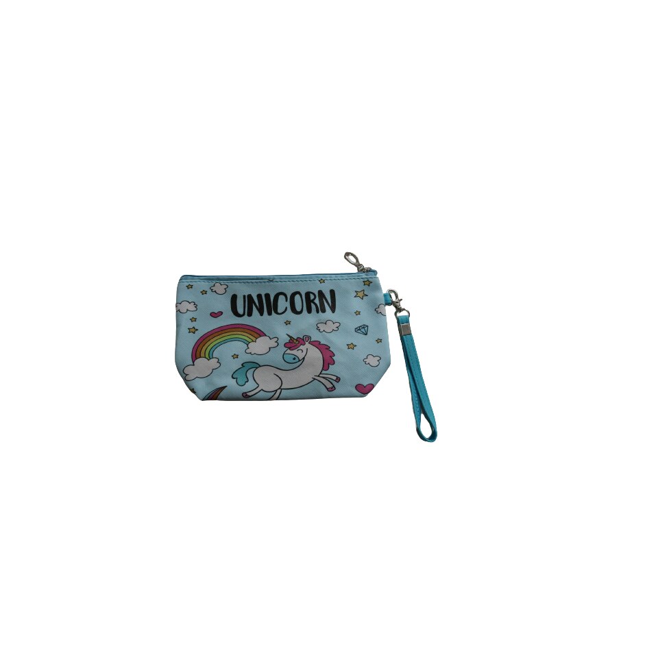 Portfard dama cu unicorn, Turcoaz, DAL100-19 - eMAG.ro