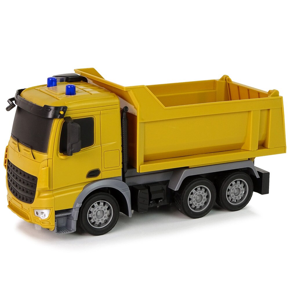 Basculanta cu telecomanda, Lean Toys, Plastic, 1:12, Galben - eMAG.ro