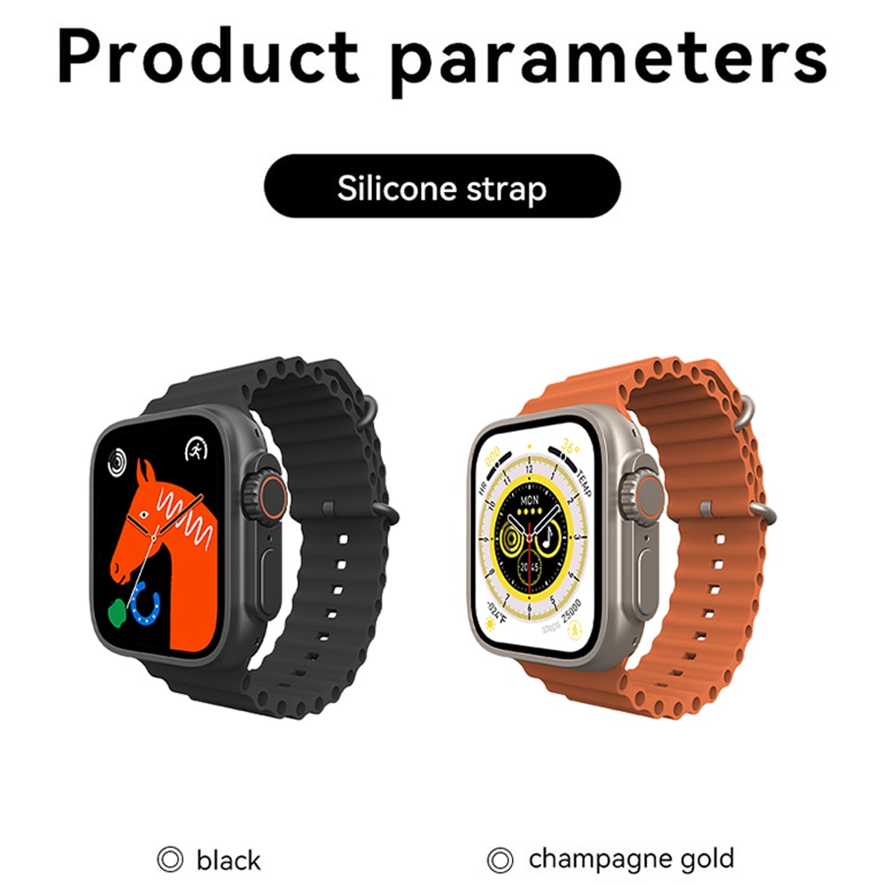 Smartwatch F8 Ultra, Bluetooth 5.2, 2.02'', 380mAh, Negru - eMAG.ro