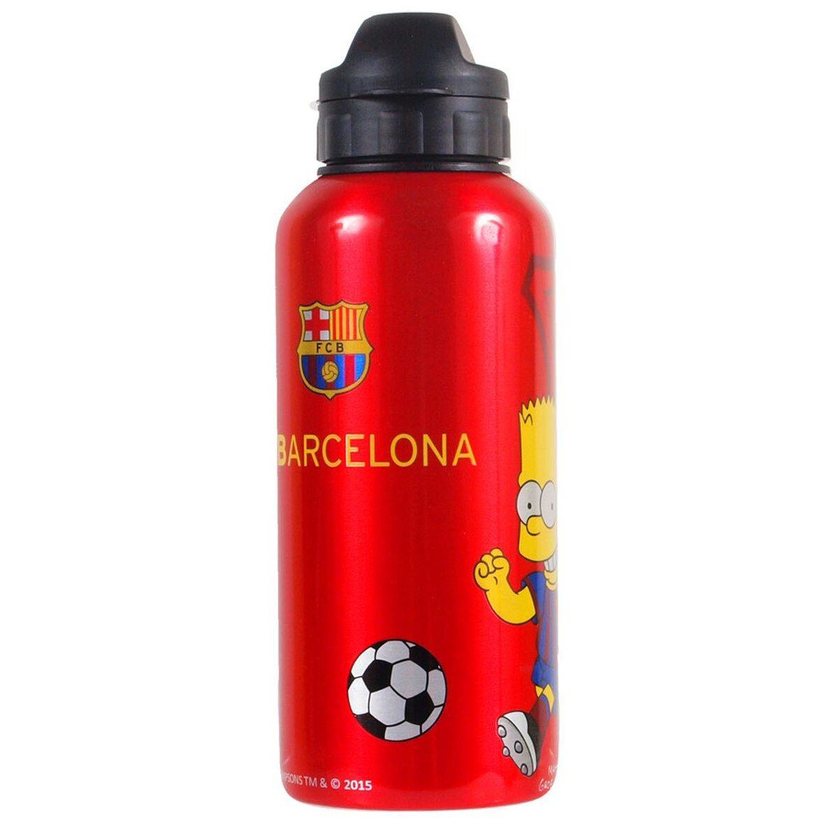 Бутилка за вода, FC Barcelona Bart Simpson, Алуминий, 400 мл - eMAG.bg