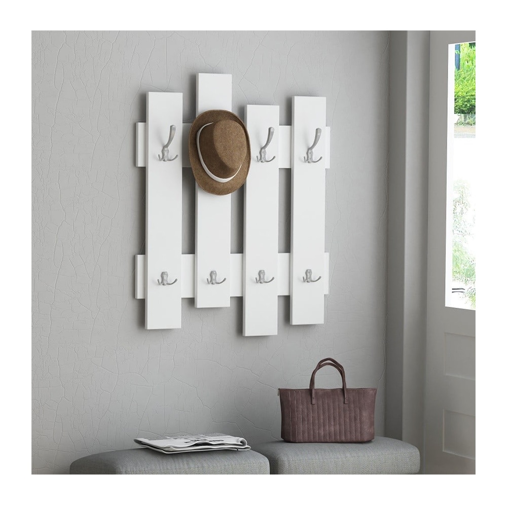 Cuier Hol CMDesign, Pal Alb, 18mm grosime, 100 x 70 cm, 8 agatatori ...