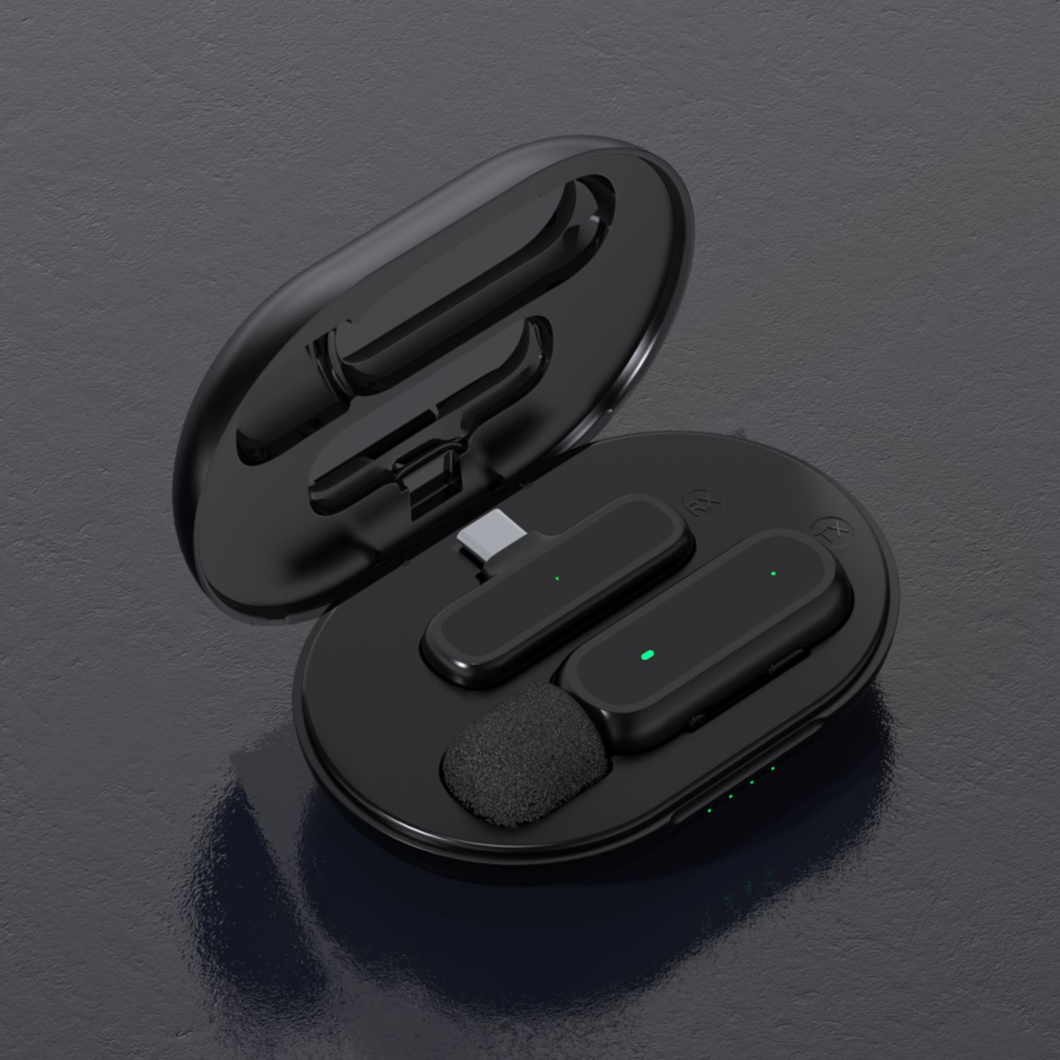 Set Microfon Lavaliera profesionala Wireless, SHISO K63, portabil ...