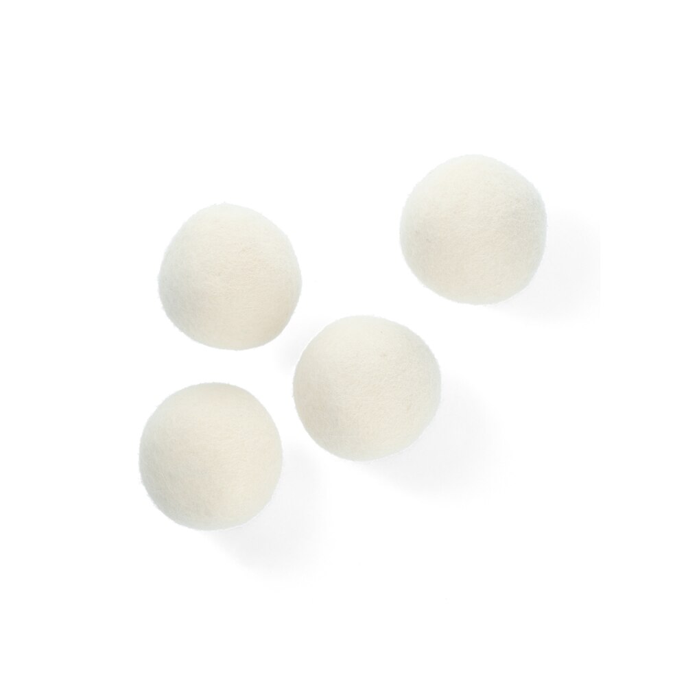 Set 4 bile de lana pentru uscator Simple Goods, efect antistatic ...