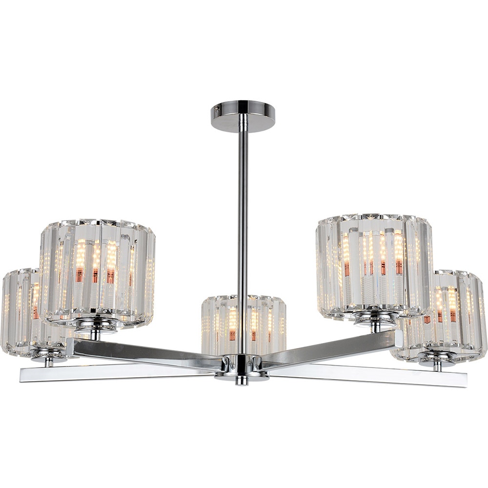 Csillár, Agora Lighting, Acél, E27, Króm - eMAG.hu