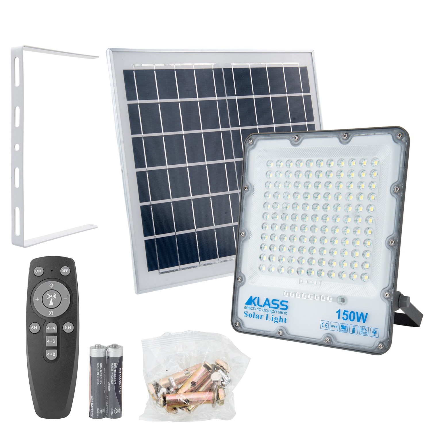 Proiector Led Solar 150W Panou Si Telecomanda Lumina Rece - eMAG.ro