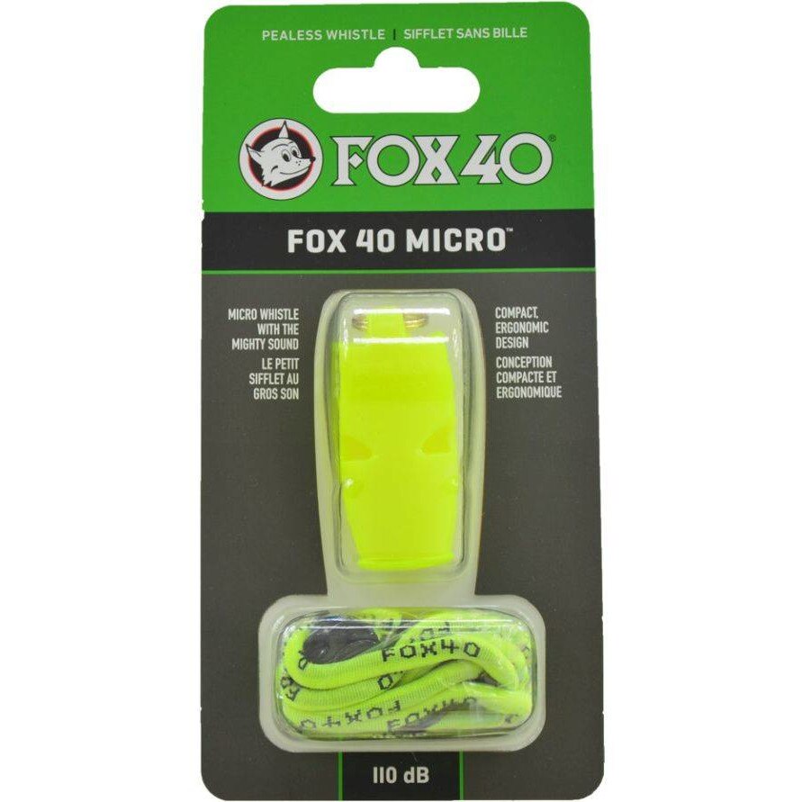 Fluier arbitru, Fox 40, Plastic, 110 dB, Neon - eMAG.ro