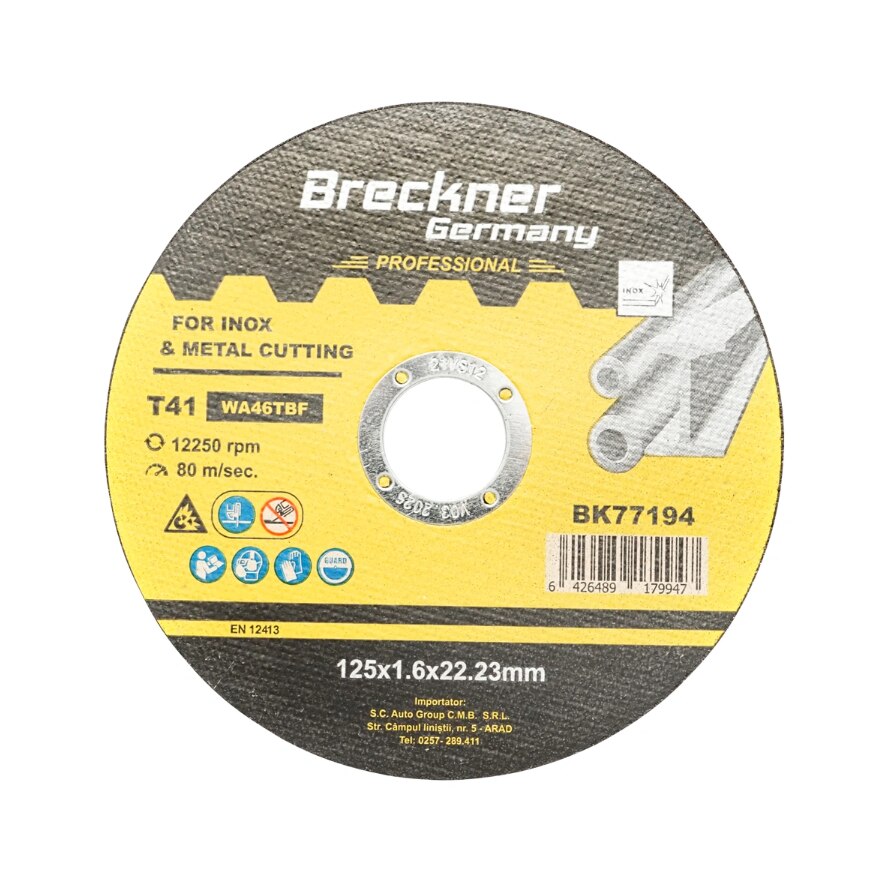 Panza disc flex pentru taiat si polizat inox T41 125x1.6x22mm - eMAG.ro