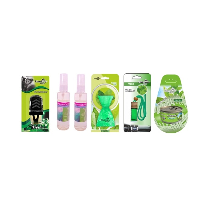 Pachet promo parfum auto 6 produse Fresh - eMAG.ro