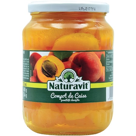 Compot de Caise jumatati decojite, 720ml, Naturavit Food - eMAG.ro